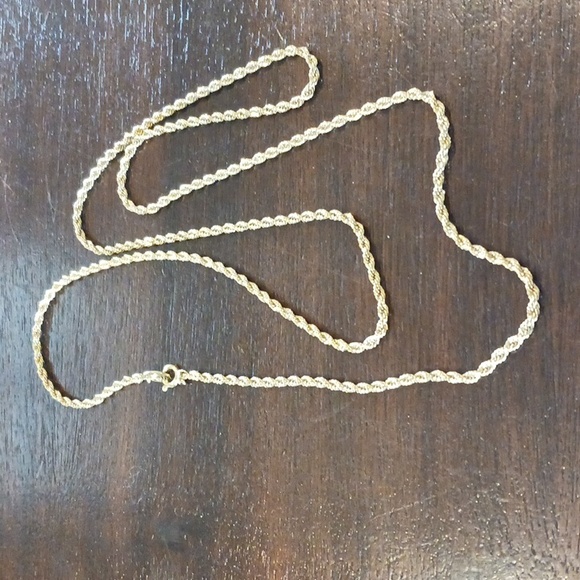 Trifari | Jewelry | Trifari Rope Chain Necklace Goldtone 3 | Poshmark